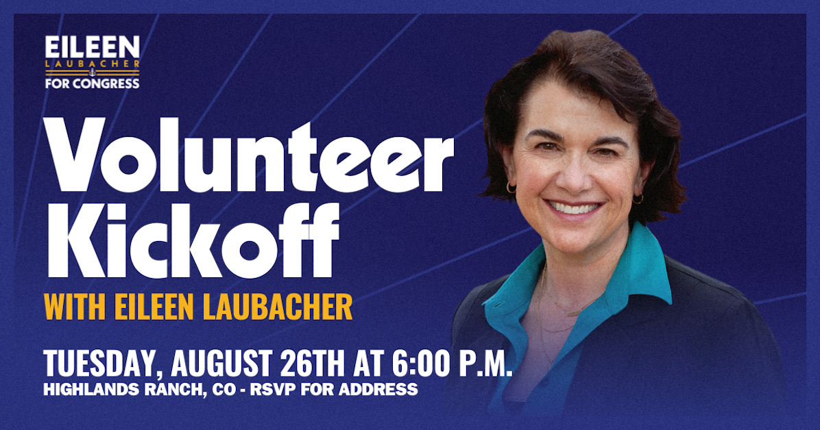 Volunteer Kickoff with Rear Admiral Eileen Laubacher · Eileen for Colorado